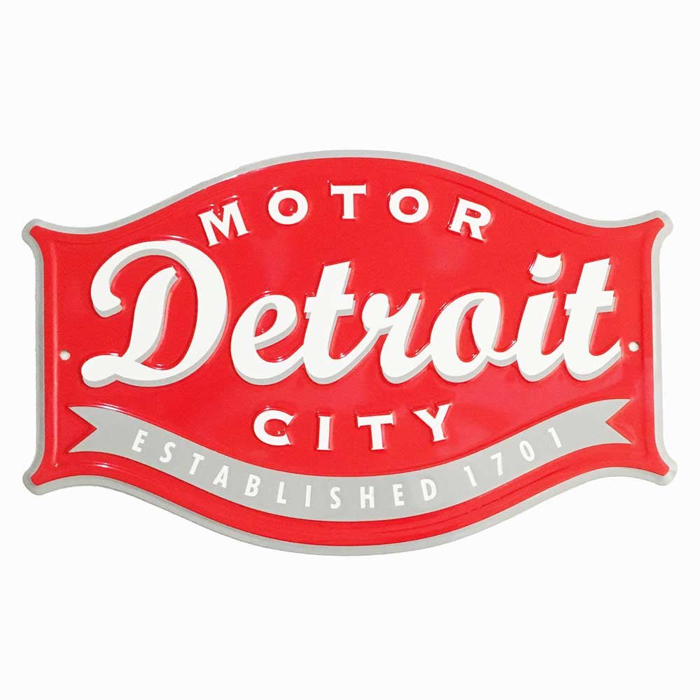 Metal Sign - Detroit Buckle – Pingree Detroit Metal Sign - Detroit ...